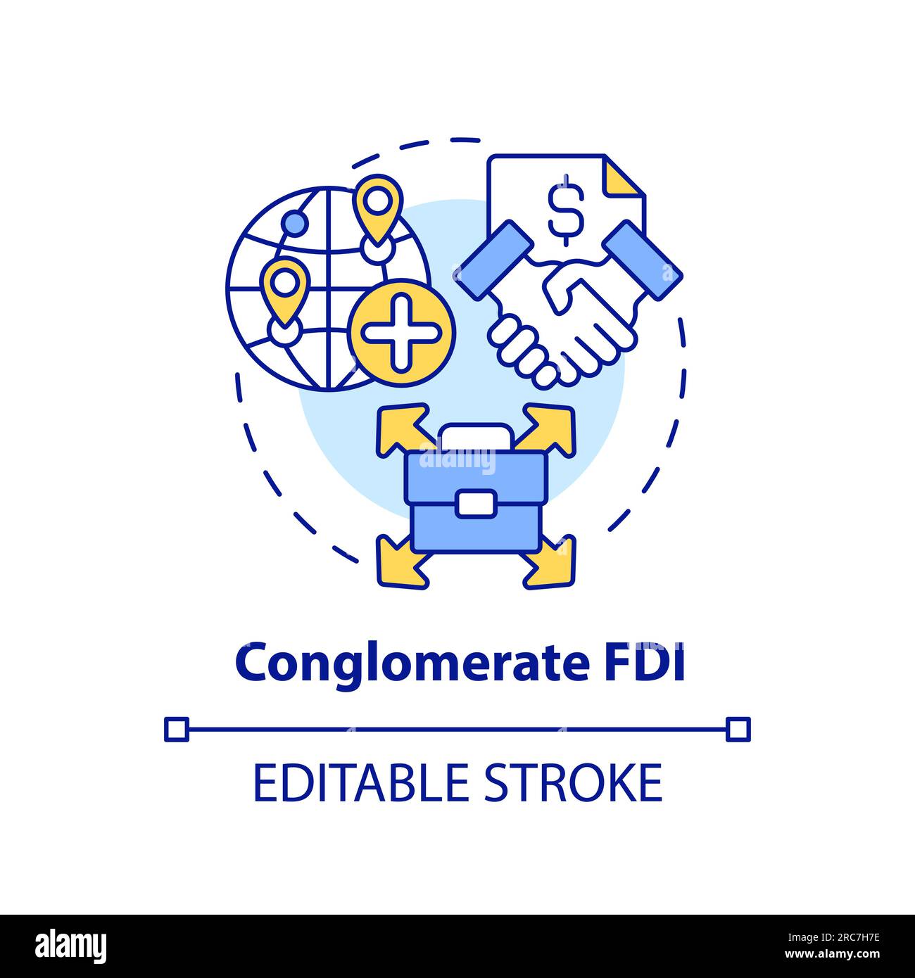 Customizable conglomerate FDI icon Stock Vector Image & Art - Alamy