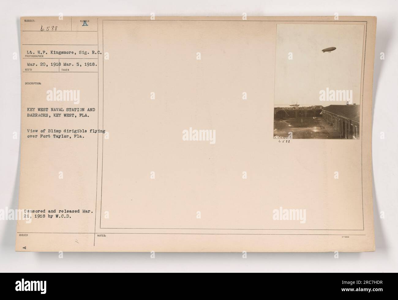 Blimp dirigible takes a practice flight over Fort Taylor, Key West ...