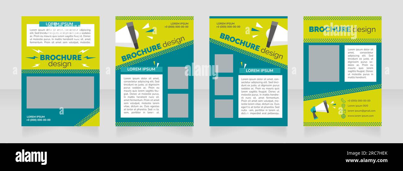 Social media campaign blank brochure layout design Stock Vector Image ...