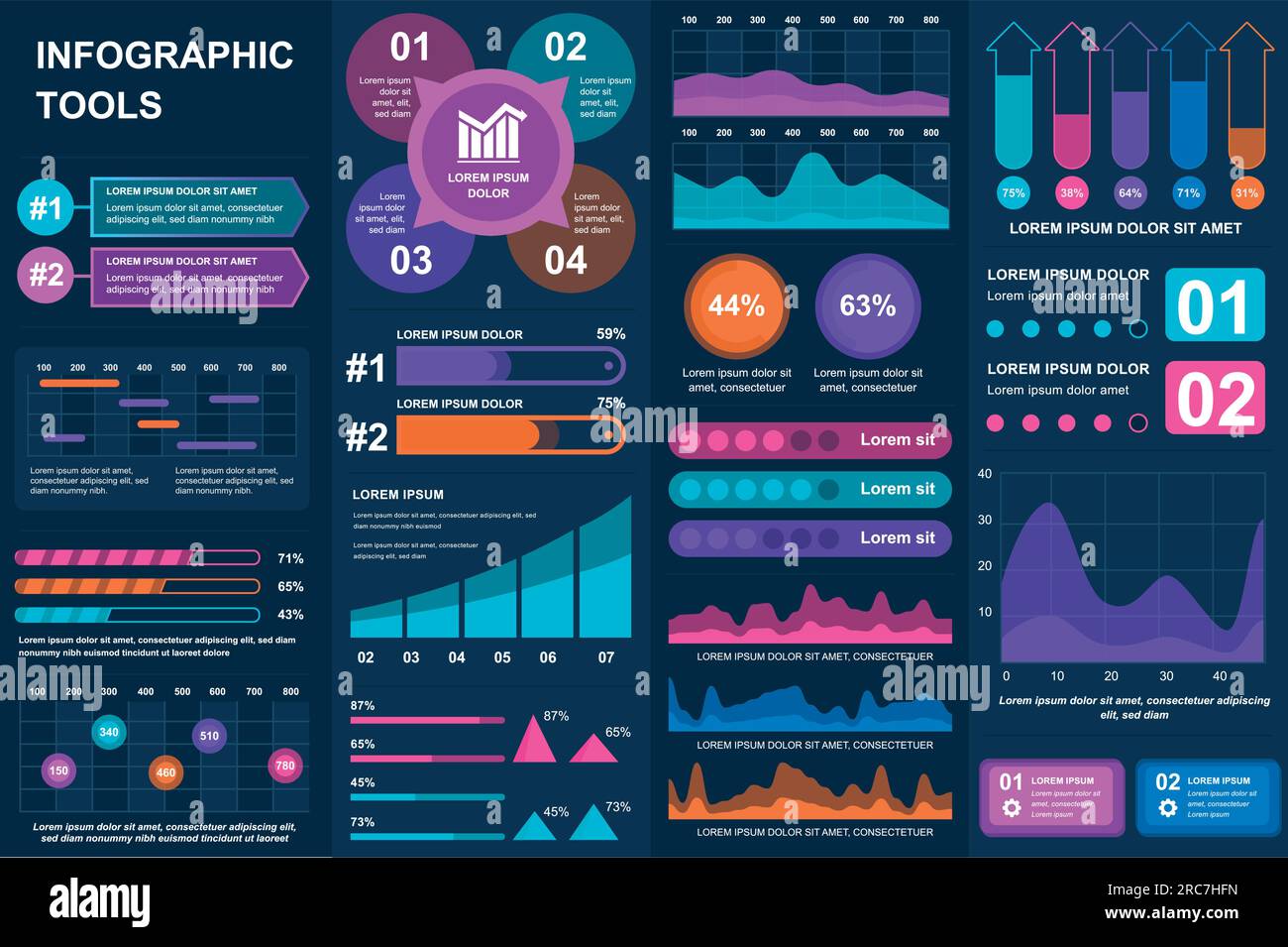 Infographic diagrams pie chart icons Stock Vector Images - Alamy