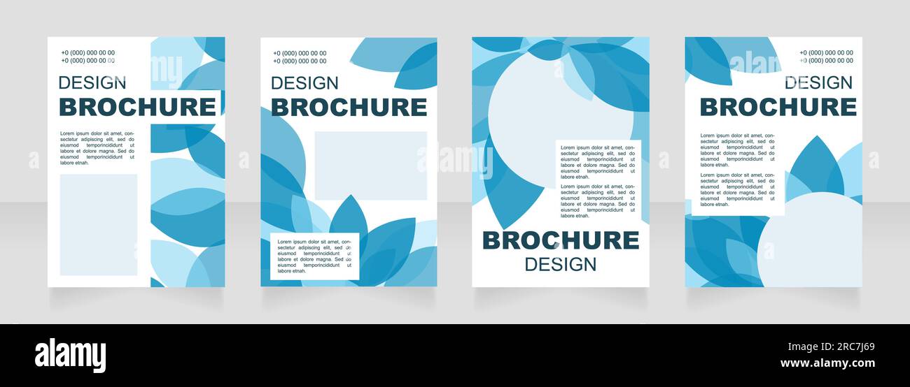 Creative blue blank brochure layout design Stock Vector Image & Art - Alamy