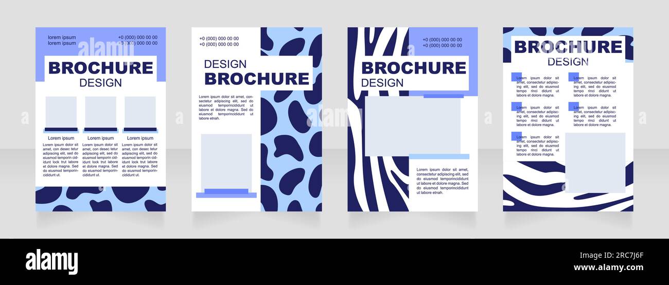 African animals blue blank brochure layout design Stock Vector Image ...