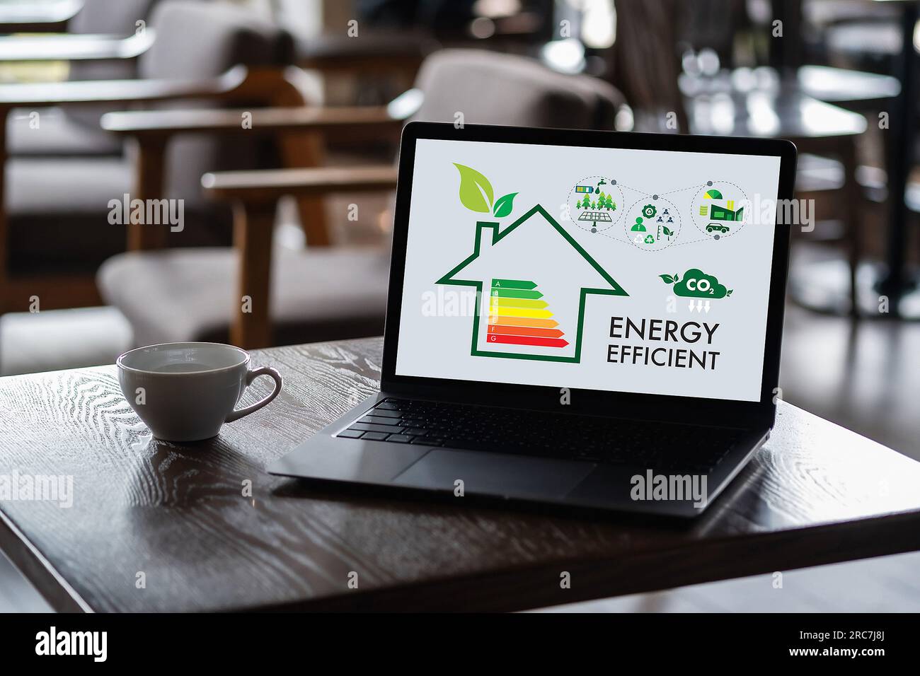 Energy Efficiency Mobile App On Screen Man Saving Energy Diagram Cost Economy Calculator Money