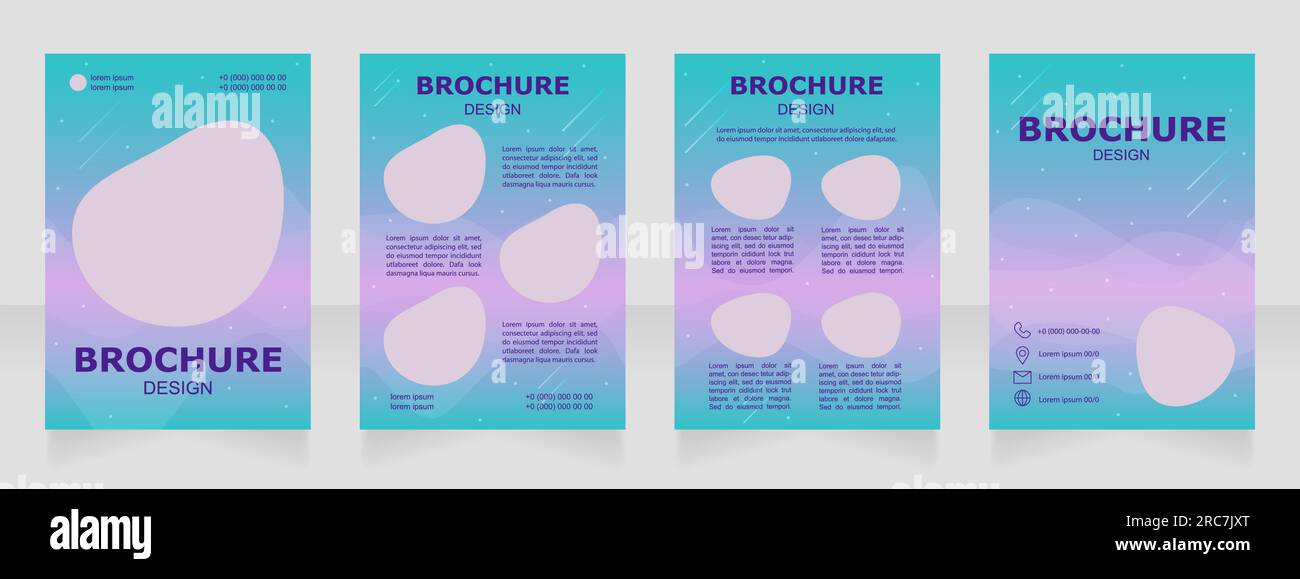 Space exploration company blank brochure design Stock Vector Image ...