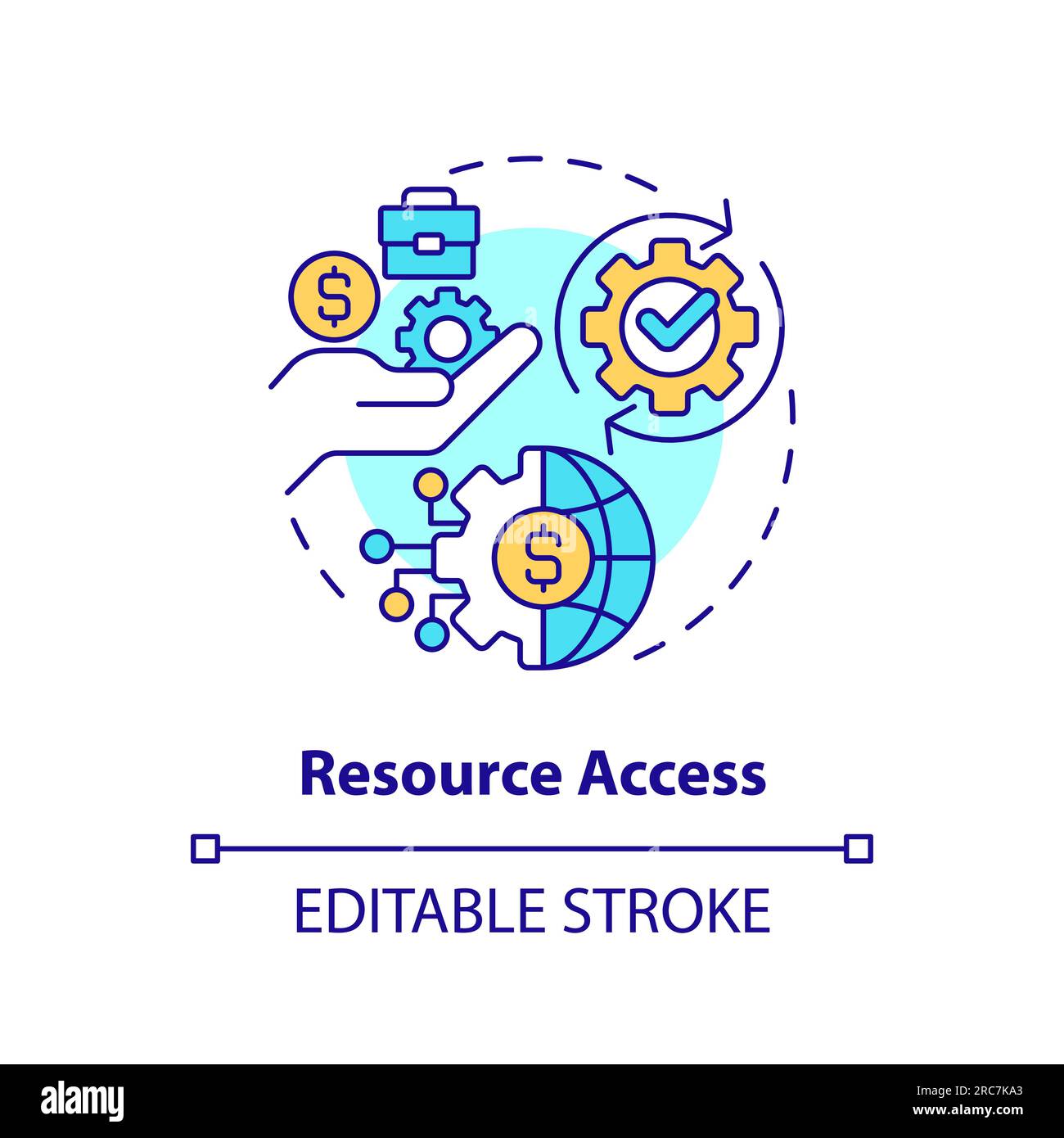 Customizable resource access icon FDI concept Stock Vector Image & Art ...