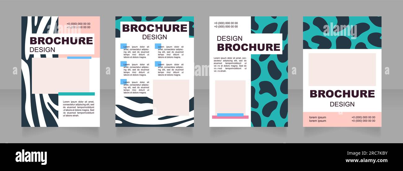 Wild animal print blank brochure layout design Stock Vector Image & Art ...