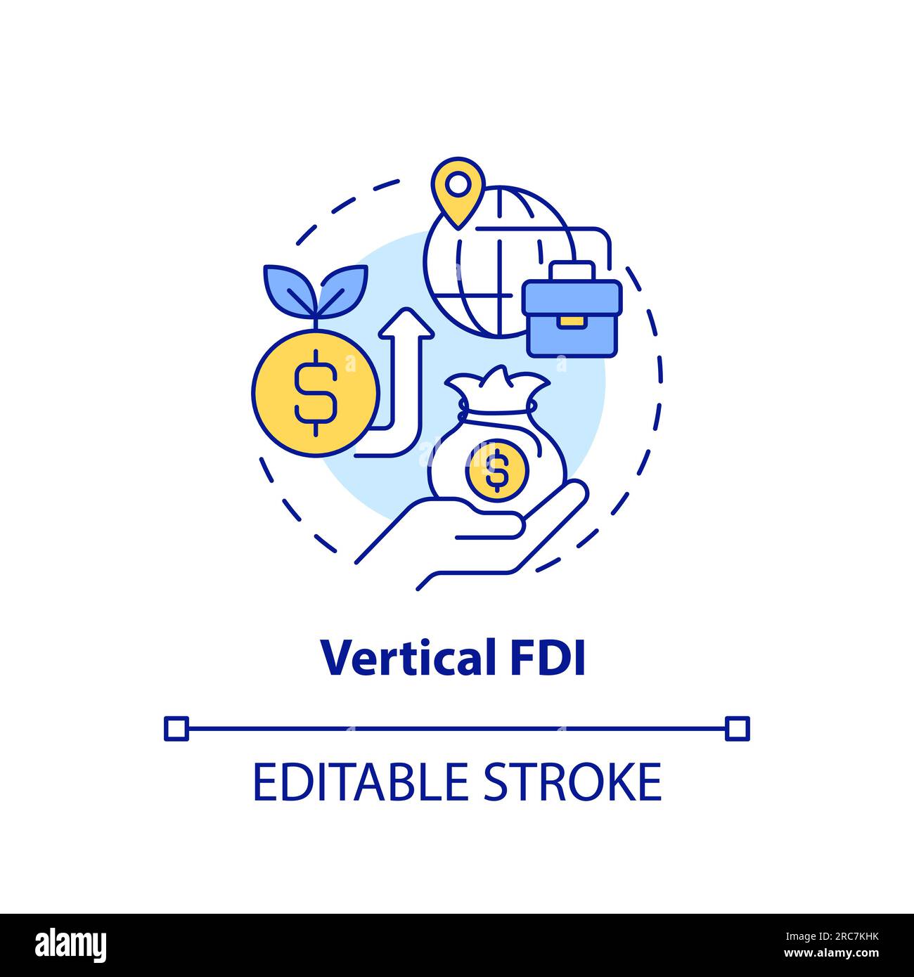 Editable vertical fdi icon Stock Vector Images - Alamy
