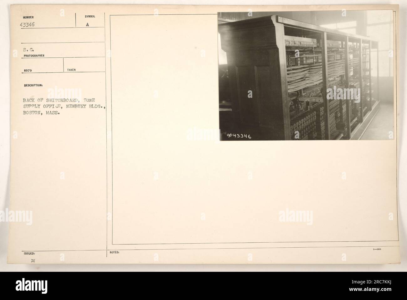 Soldiers operating a switchboard in the Zone Supply Office at the ...