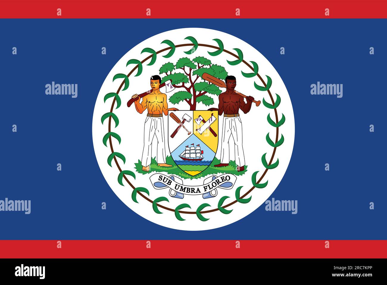 Flag of Belize - Vector illustration Stock Vector Image & Art - Alamy