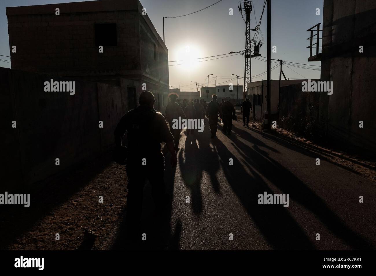 Tseelim, Israel. 12th July, 2023. IDF soldiers march through the ...