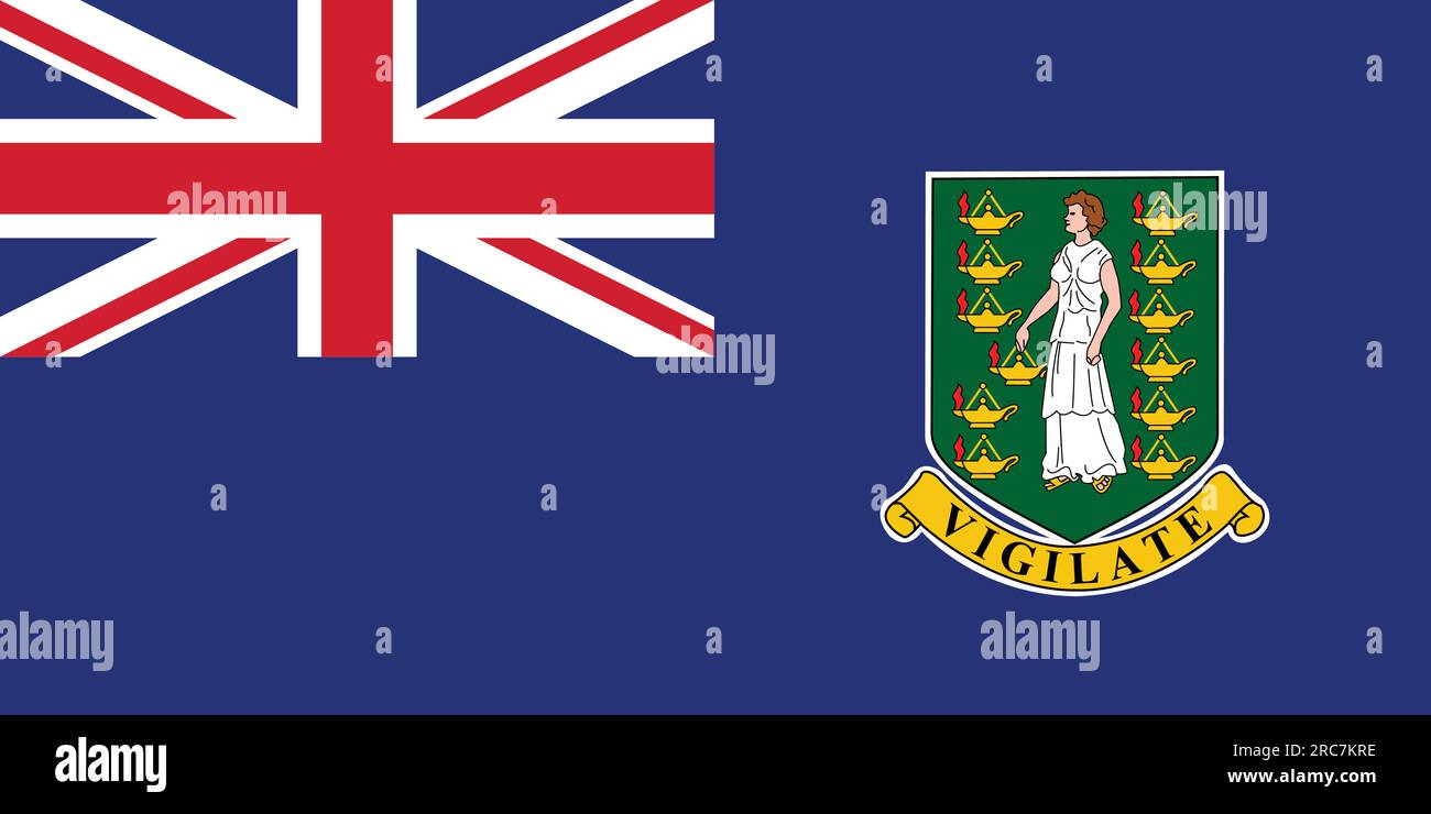 Flag of British Virgin Islands - Vector illustration Stock Vector Image ...
