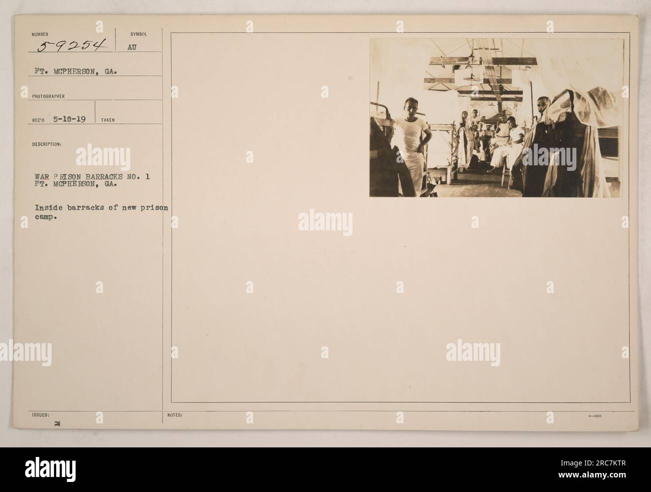 Interior shot of the barracks at War Prison Barracks No. 1, located in ...