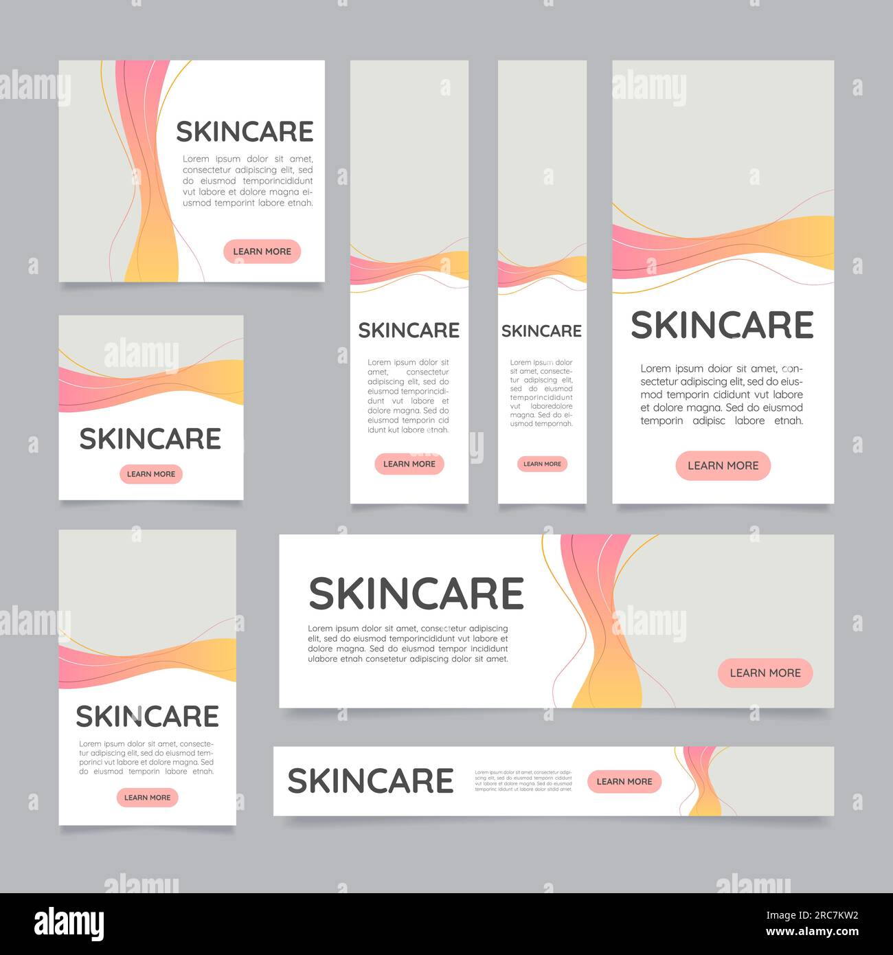 Aesthetic medicine clinic promo web banner design template Stock Vector ...