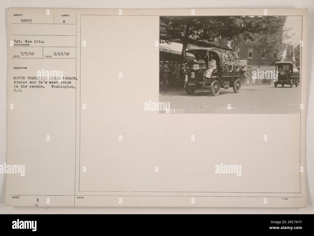 Armour and Co's meat truck participates in the Motor Transport Corps ...