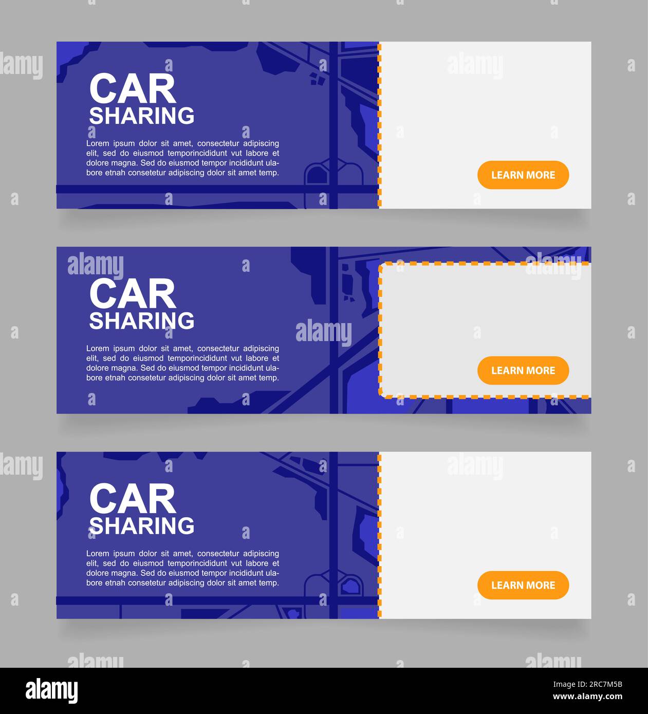 Rental car company web banner design template Stock Vector Image & Art ...