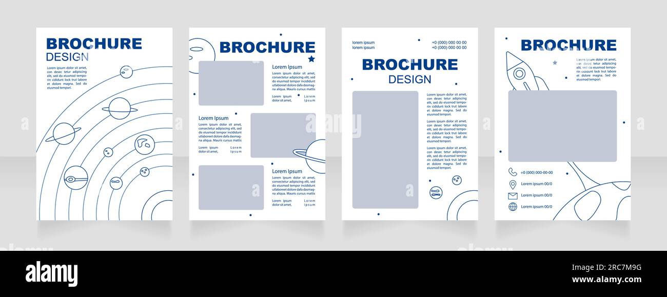 Choosing university for space science blank brochure design Stock ...