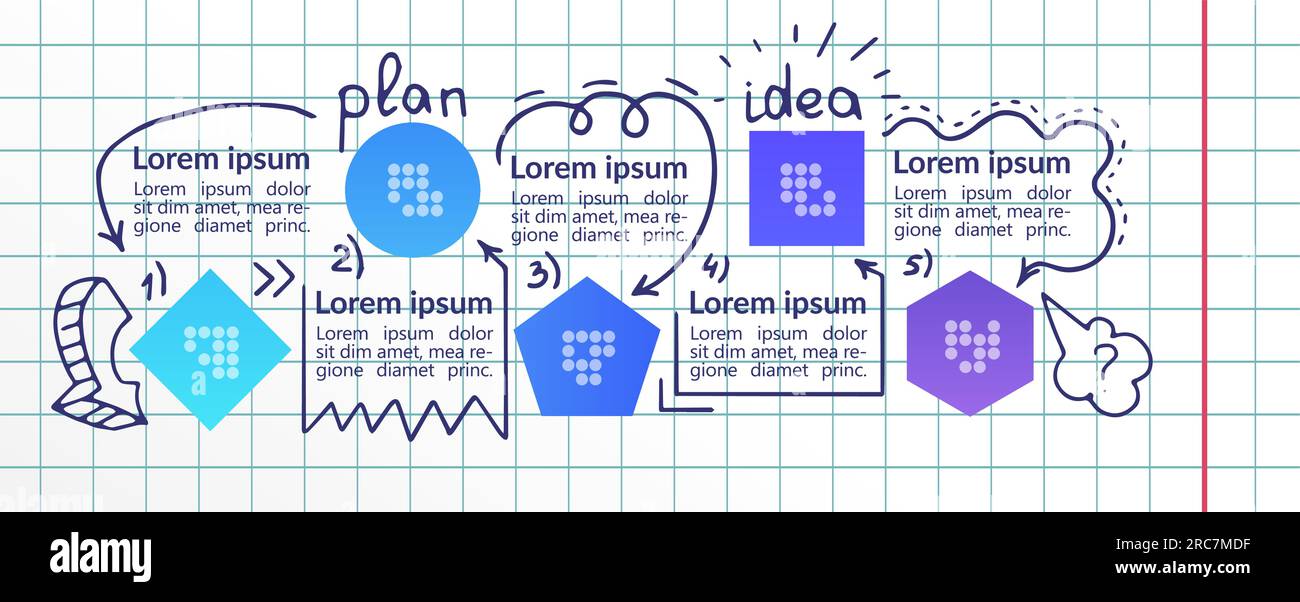 Problem researching infographic chart design template Stock Vector ...