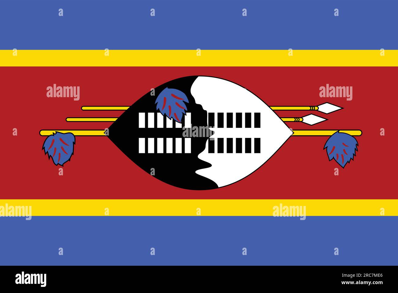 Flag of Eswatini Swaziland - Vector illustration Stock Vector Image & Art - Alamy