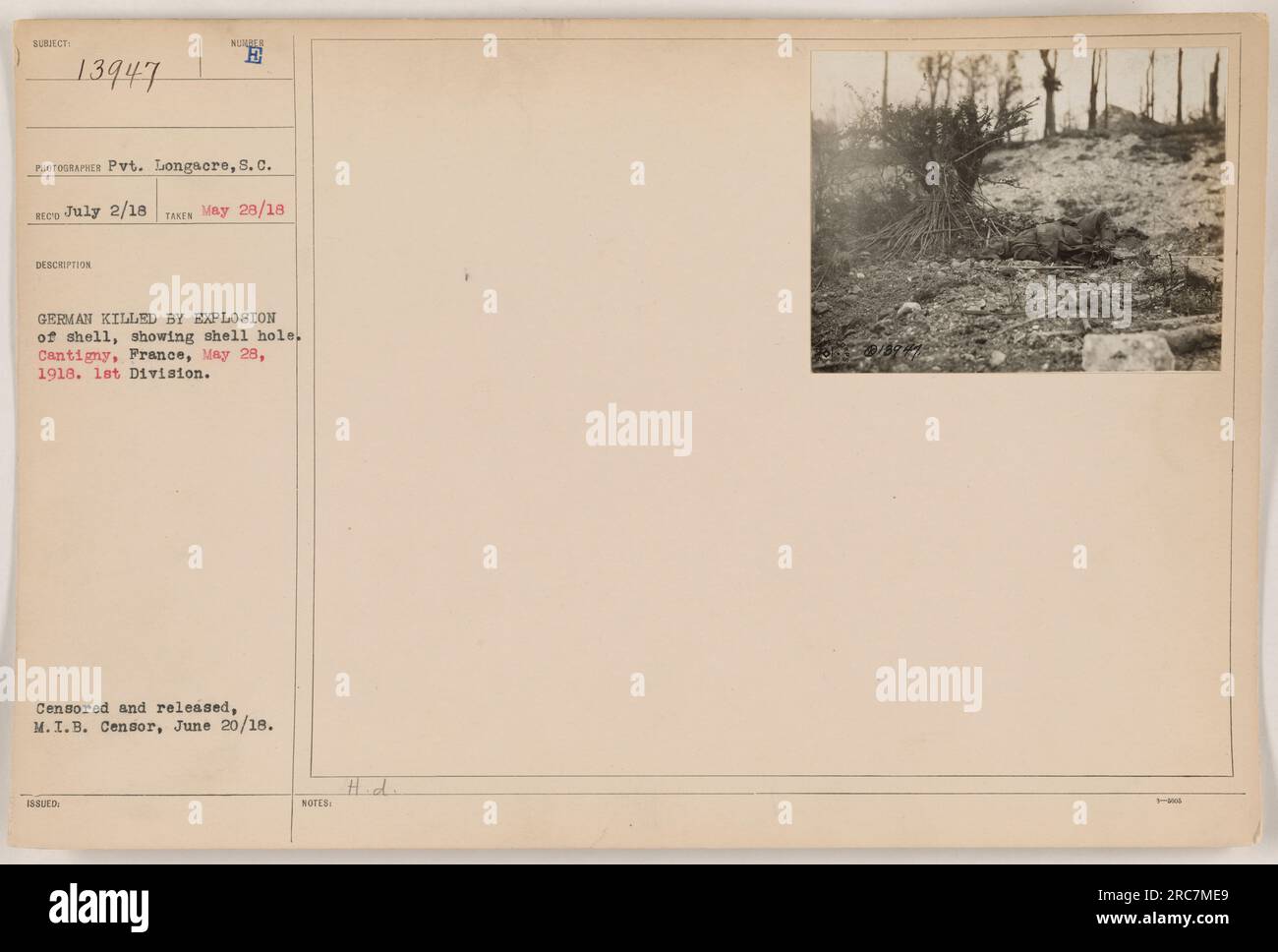 Image depicts the aftermath of a shell explosion that killed a German ...