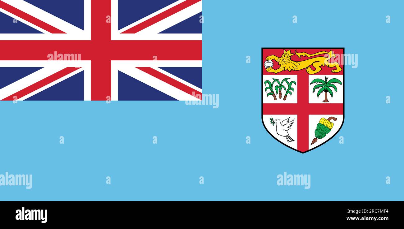 Flag of Fiji - Vector illustration Stock Vector Image & Art - Alamy