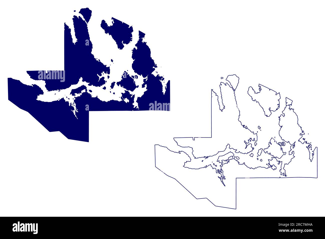 Kitikmeot Region (Canada, Nunavut Territory, North America) map vector ...