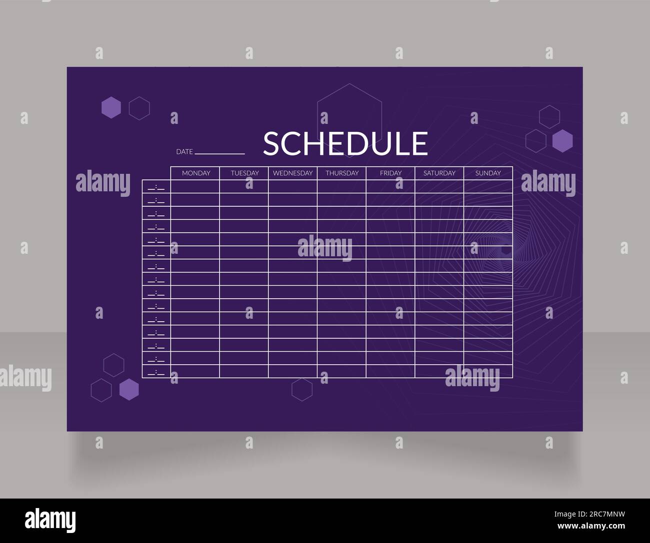 Schedule for week worksheet design template Stock Vector Image & Art ...