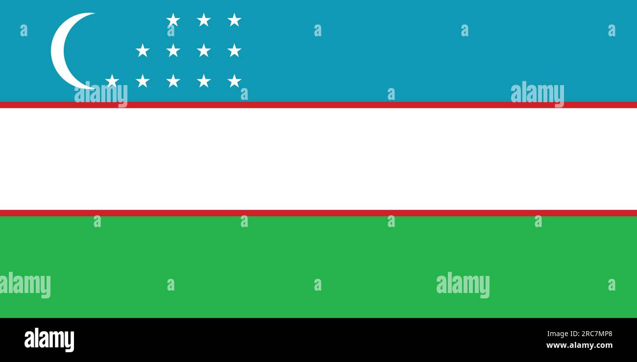 Flag of Uzbekistan - Vector illustration Stock Vector Image & Art - Alamy