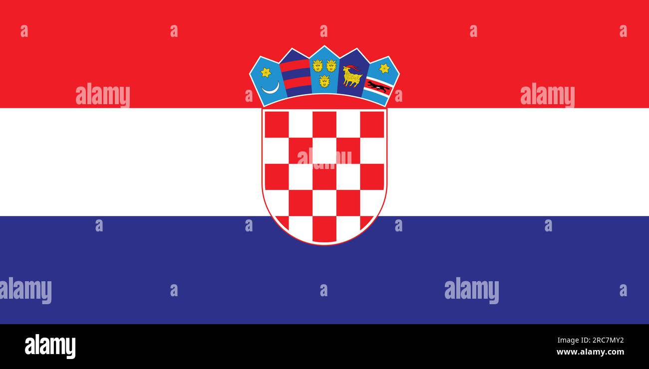 Flag of Croatia - Vector illustration Stock Vector Image & Art - Alamy