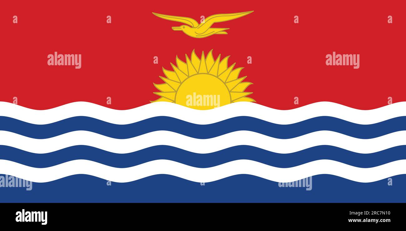 Flag of Kiribati - Vector illustration Stock Vector Image & Art - Alamy