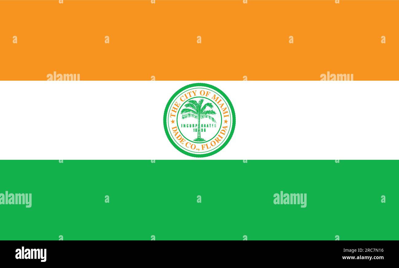 Flag of Miami - Vector illustration Stock Vector Image & Art - Alamy