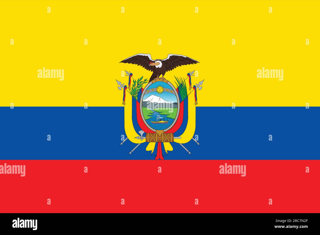Flag of Ecuador - Vector illustration Stock Vector Image & Art - Alamy