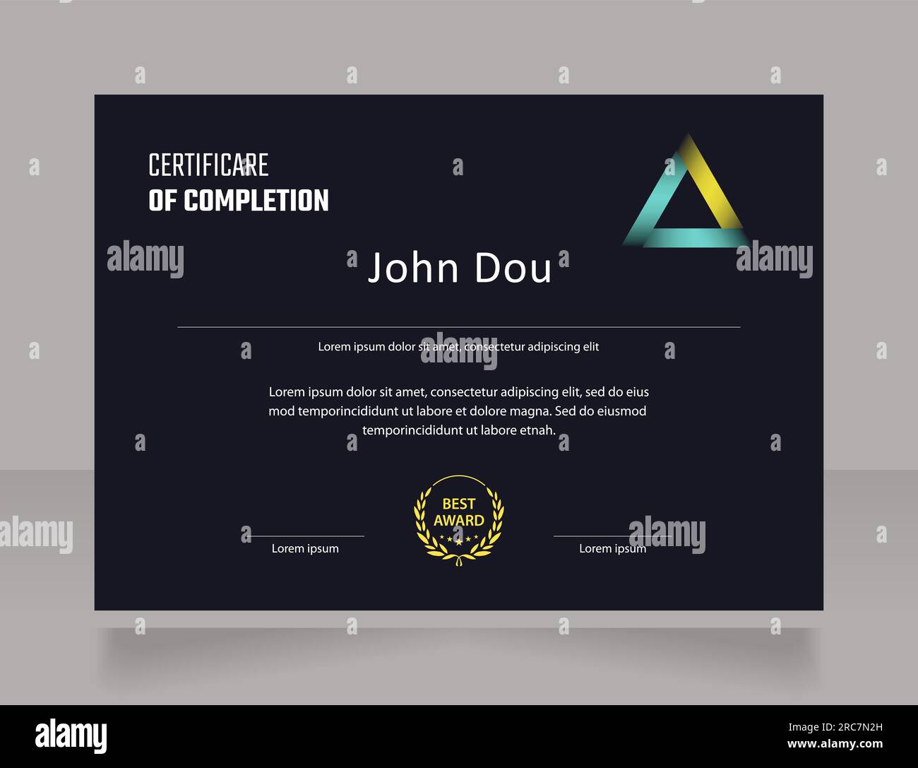 Technical course certificate design template Stock Vector Image & Art ...