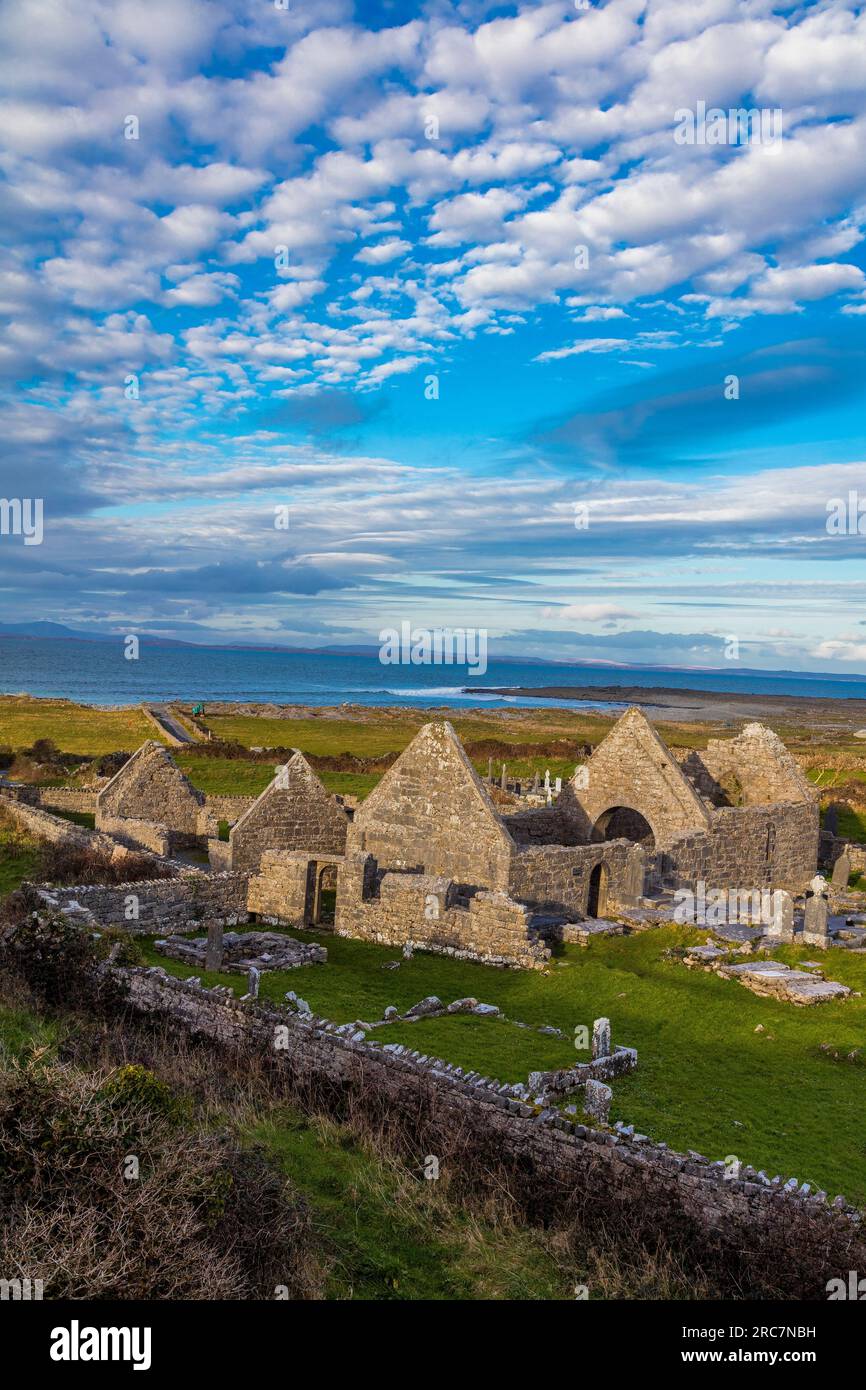 Inish More, Aran Island, Ireland,Seven Churches Stock Photo - Alamy