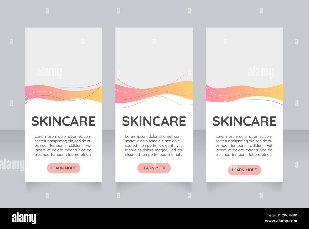 Skin care procedures promo web banner design template Stock Vector ...