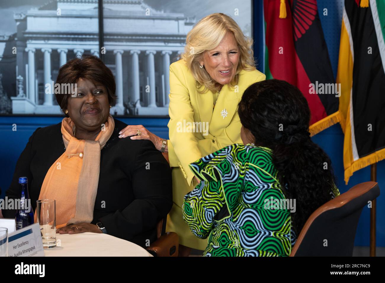 Dr. Jill Biden, First Lady of the United States greets Isaura Nyusi ...