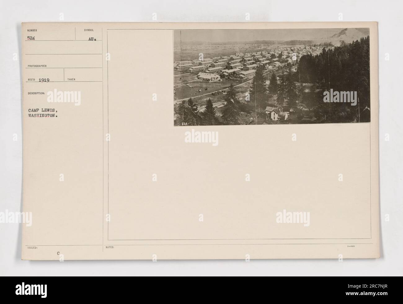 Soldiers at Camp Lewis, Washington in 1919. The photograph, tagged as ...