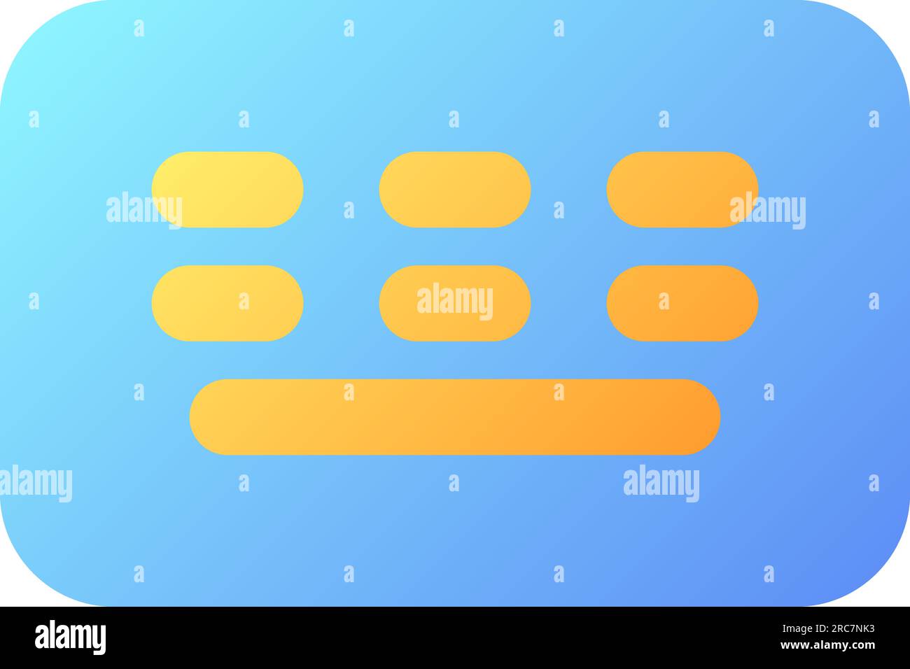 Keyboard pixel perfect flat gradient color ui icon Stock Vector Image ...