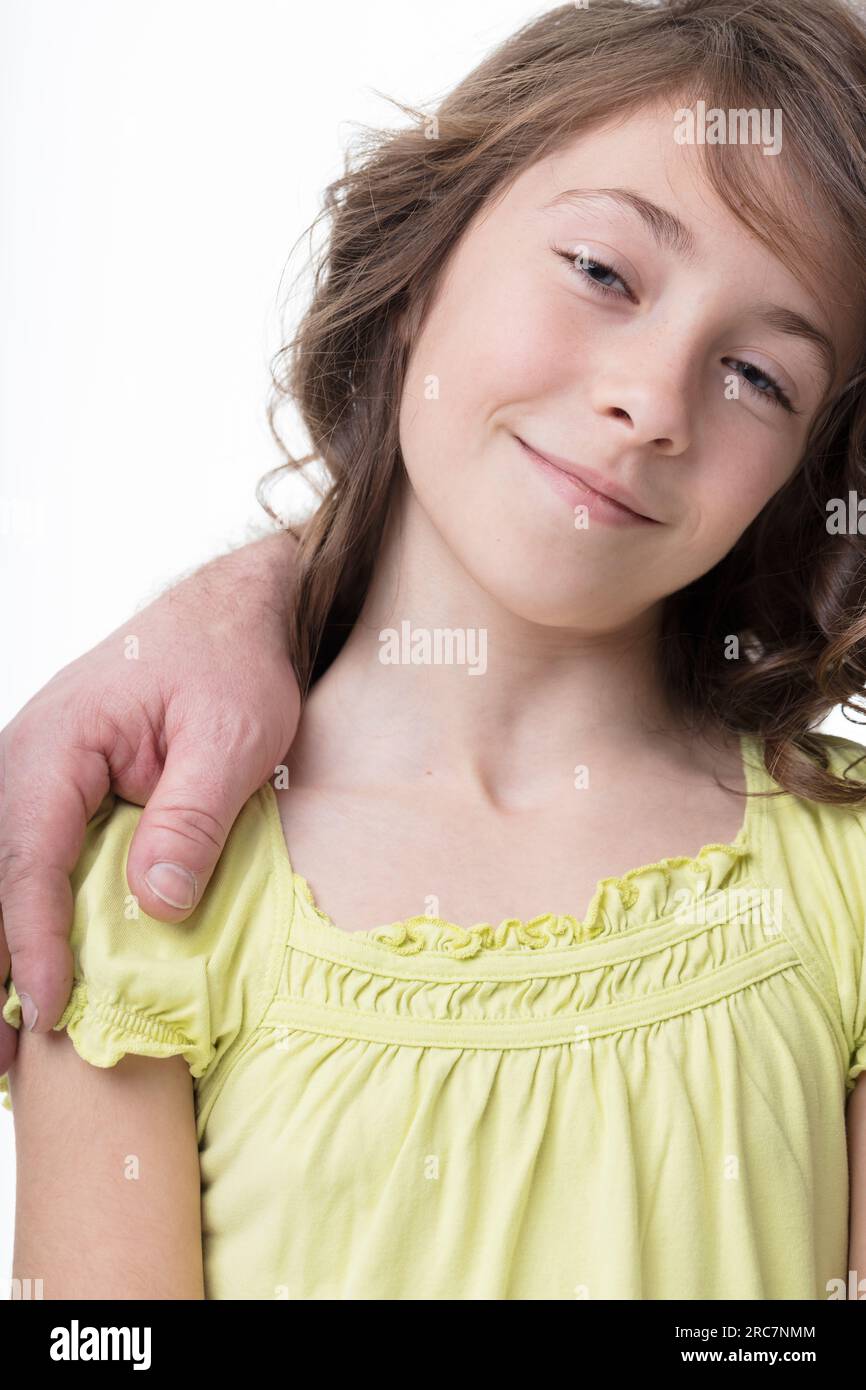 Girl in green, relying on dad's barely visible figure, exemplifies ...