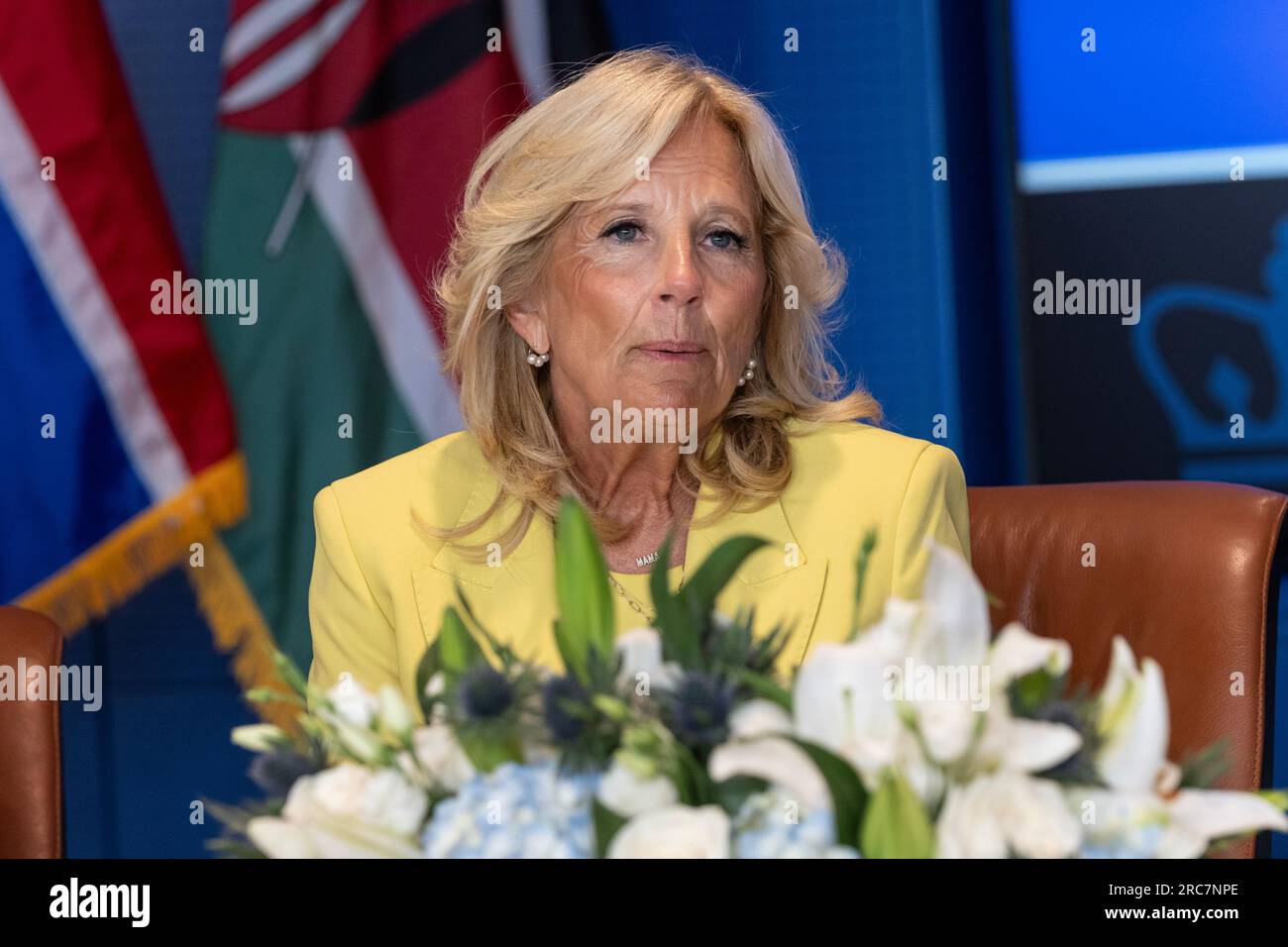 Dr. Jill Biden, First Lady of the United States speaks at first meeting ...