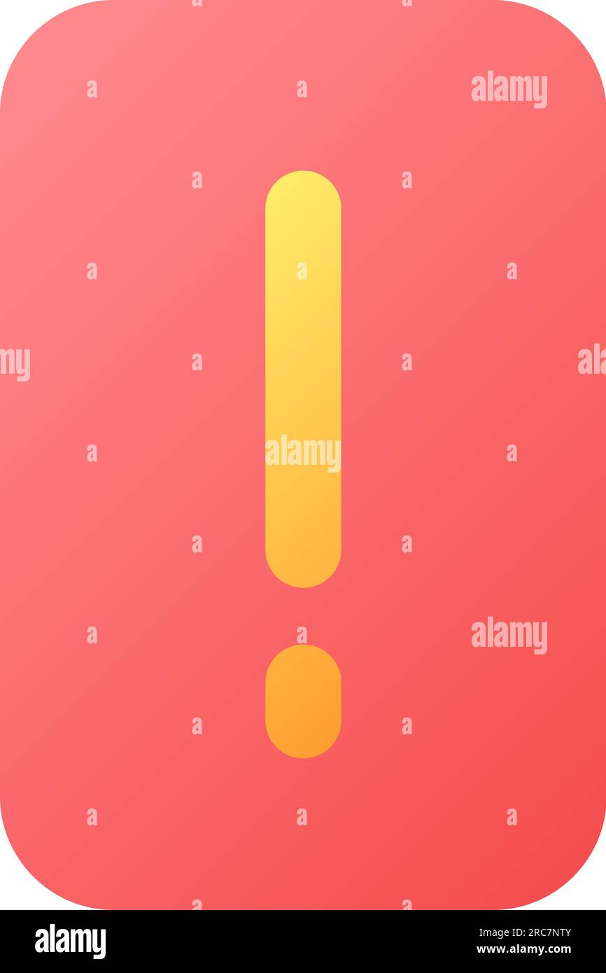 Exclamation mark pixel perfect flat gradient color ui icon Stock Vector Image & Art - Alamy
