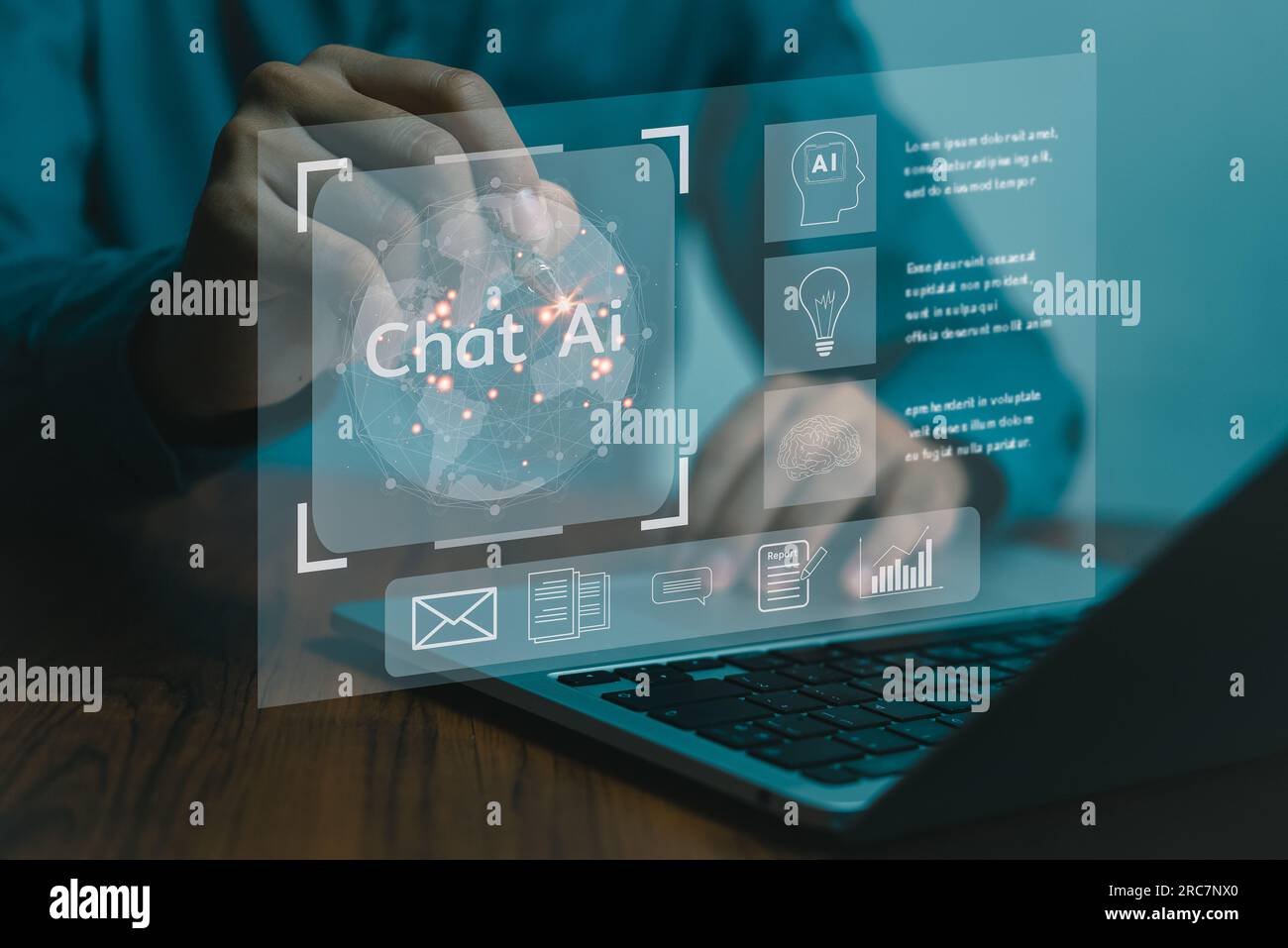 Artificial intelligence AI and CRM software automation technology ...