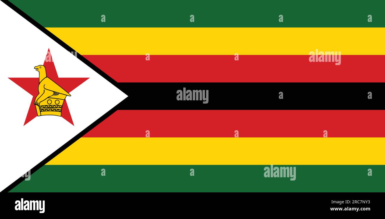 Flag Of Zimbabwe Vector Illustration Stock Vector Image And Art Alamy