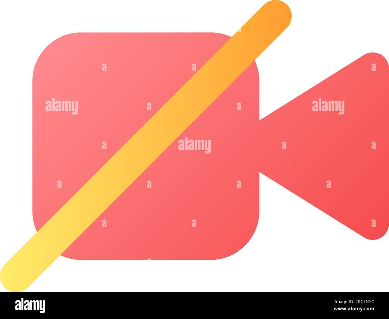 Turn off camera pixel perfect flat gradient color ui icon Stock Vector ...
