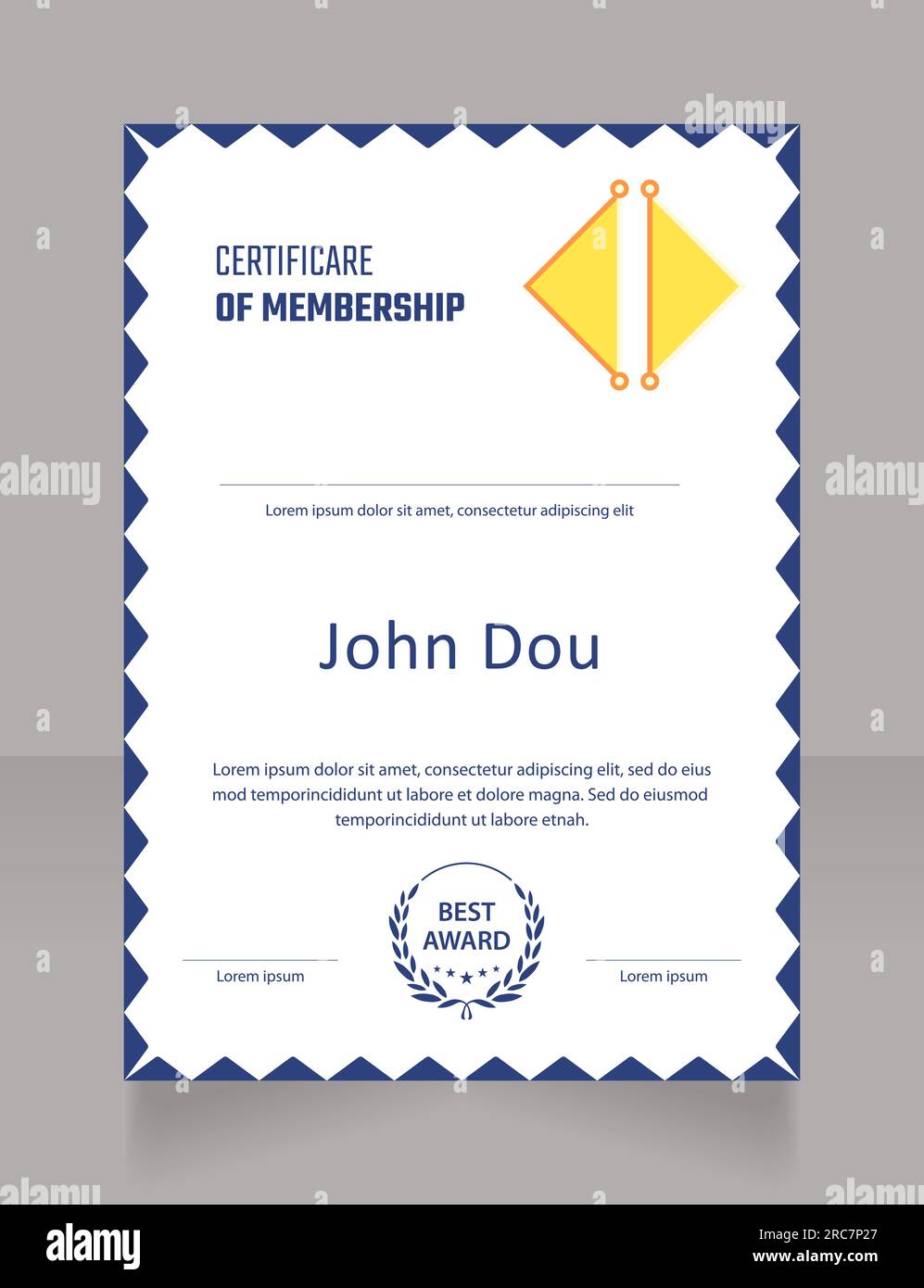 Course membership certificate design template Stock Vector Image & Art ...