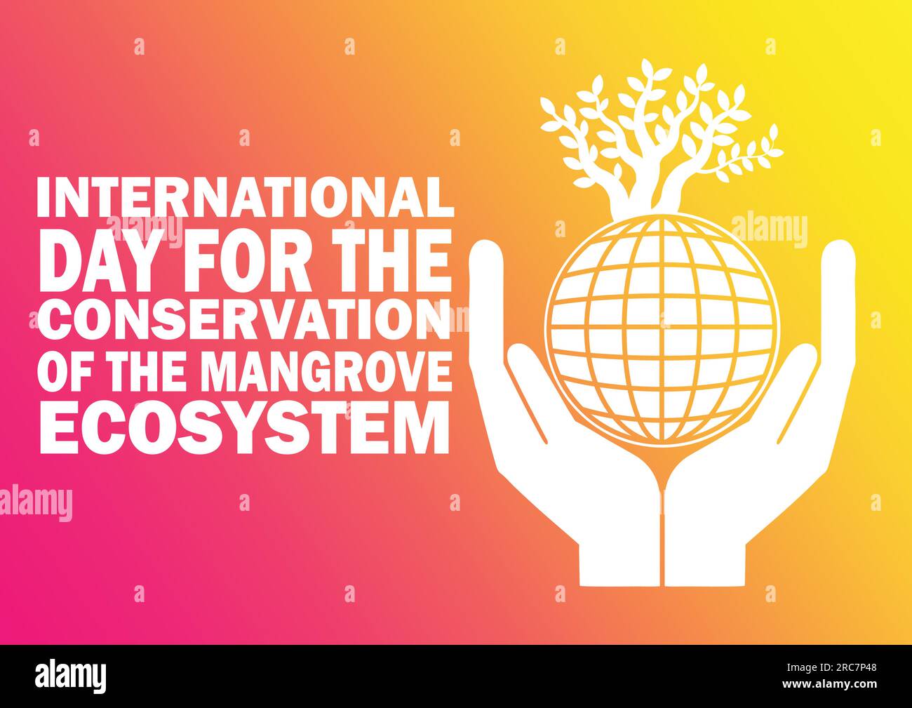 International Day for the Conversation of The Mangrove Ecosystem Vector ...