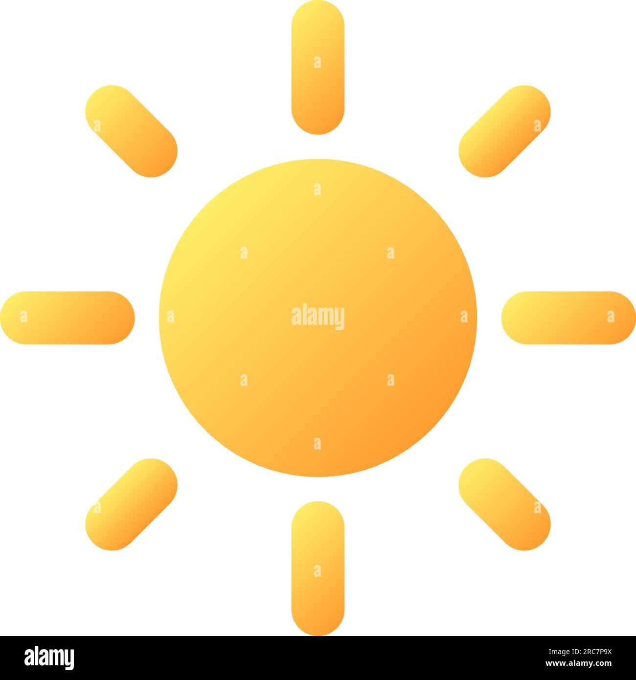 Brightness pixel perfect flat gradient color ui icon Stock Vector Image ...