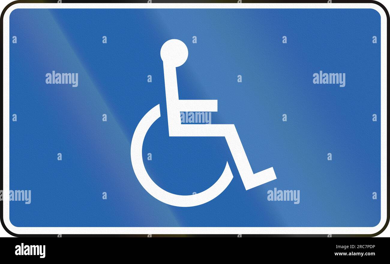A Road sign in Iceland - Disabled Stock Photo - Alamy