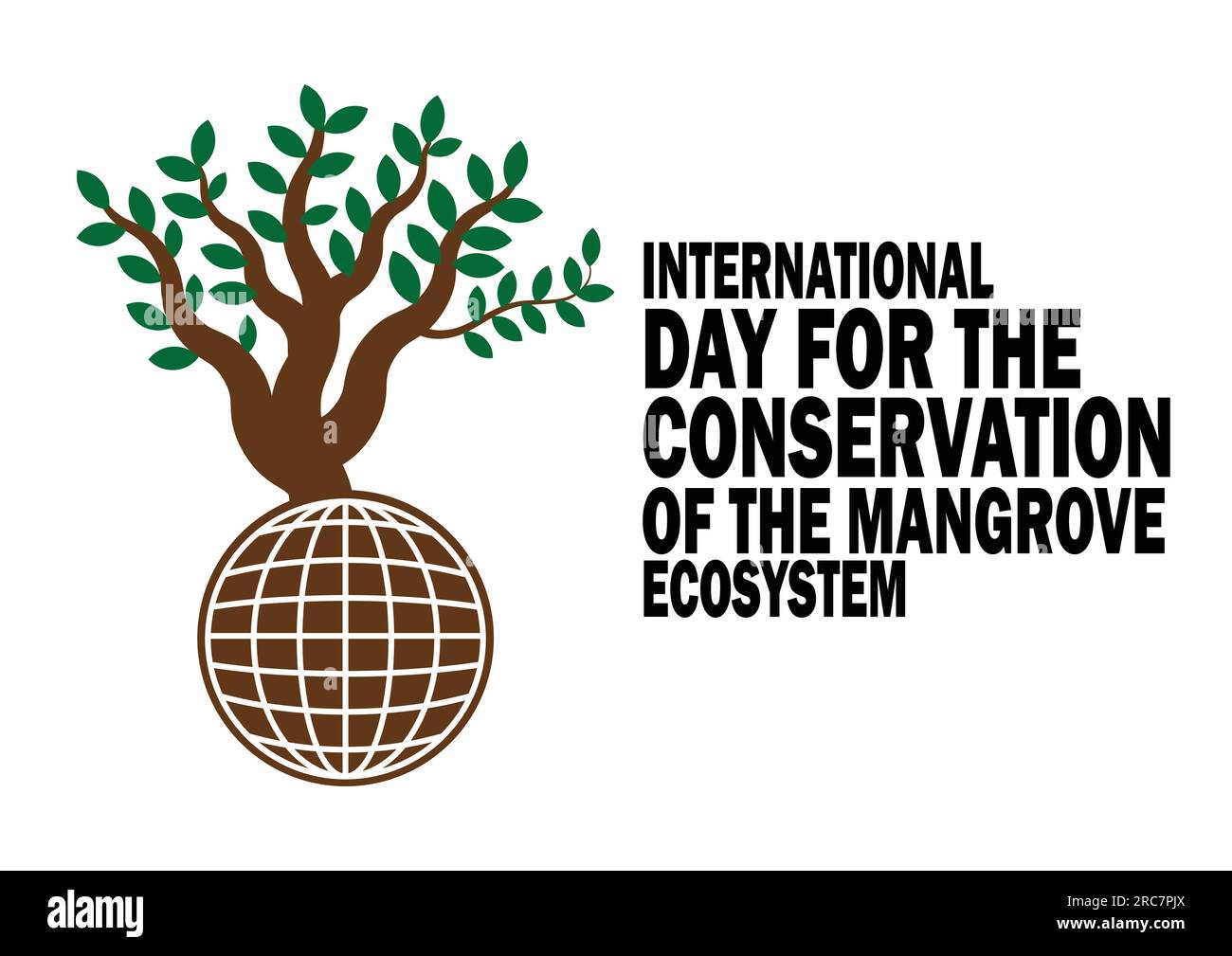 International Day for the Conversation of The Mangrove Ecosystem Vector ...