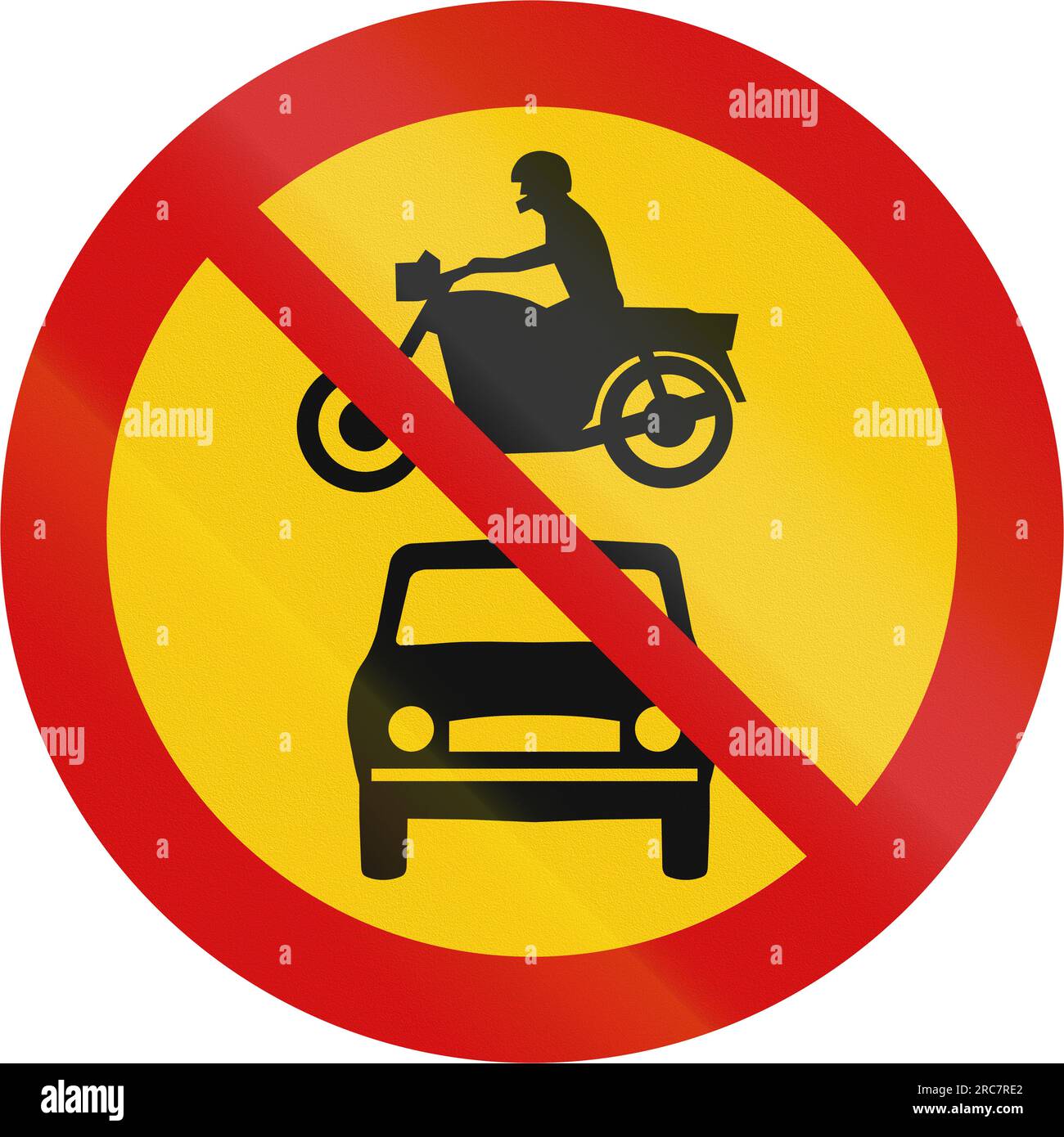 Road sign in Iceland - No motor vehicles Stock Photo - Alamy