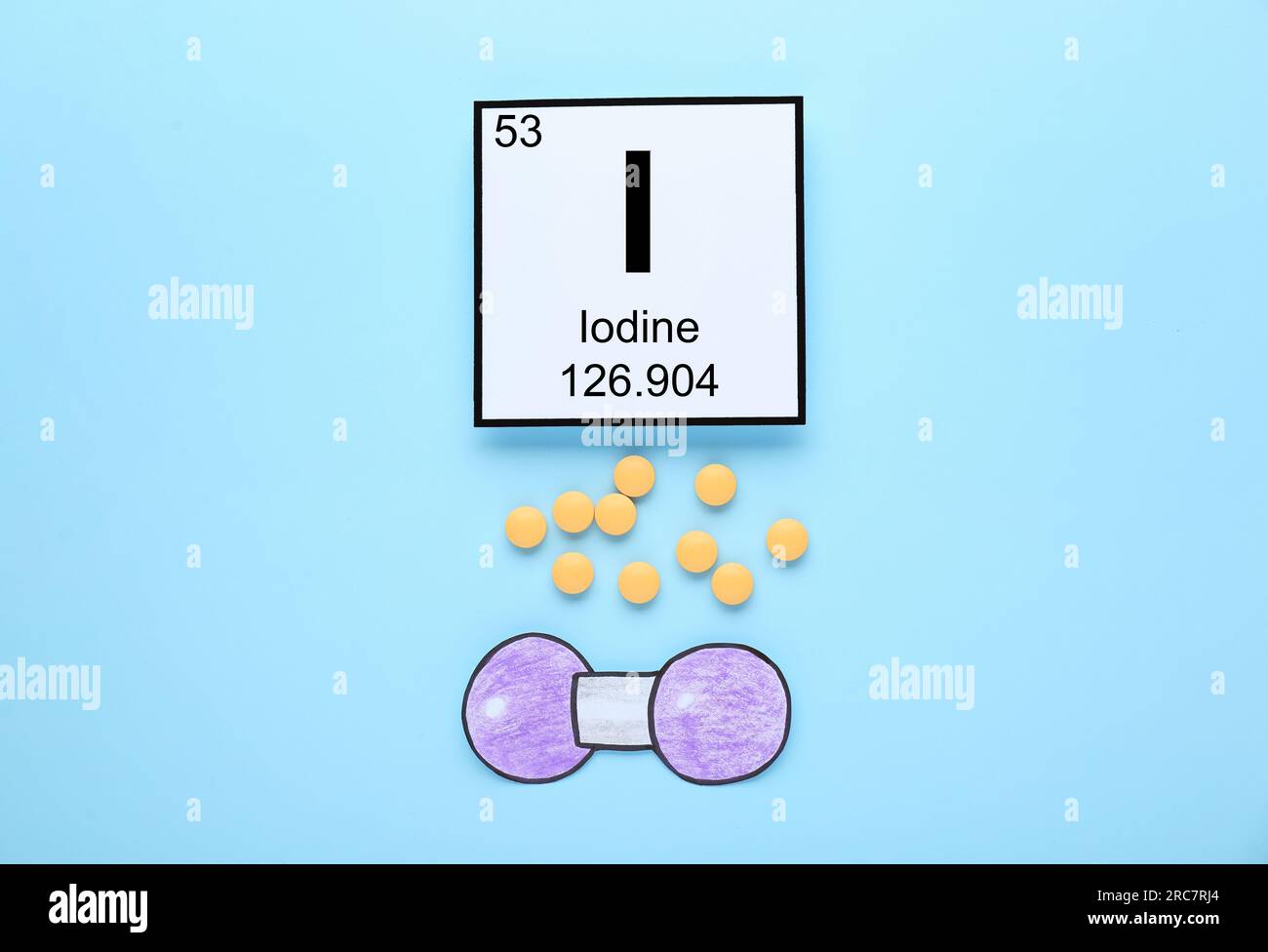 Iodine atom hi-res stock photography and images - Alamy